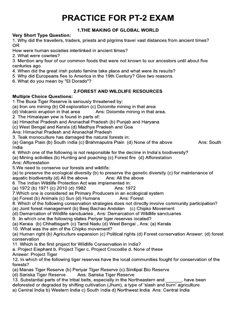 Practice SST Pt2 Class-10 | PDF