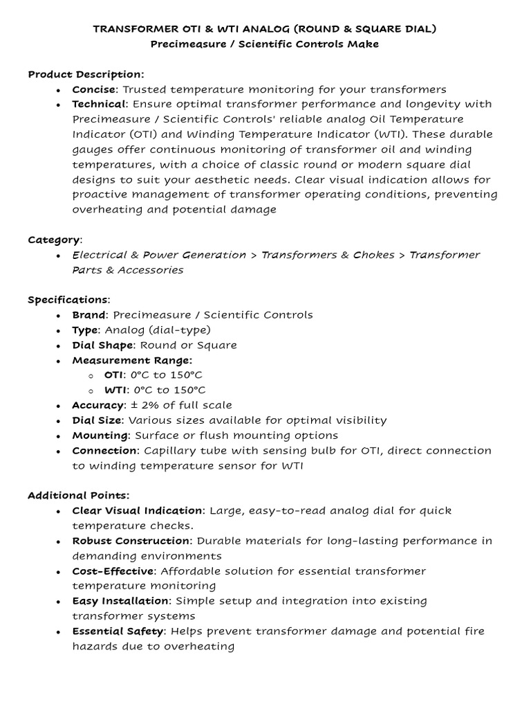 ANALOG OTI WTI | PDF