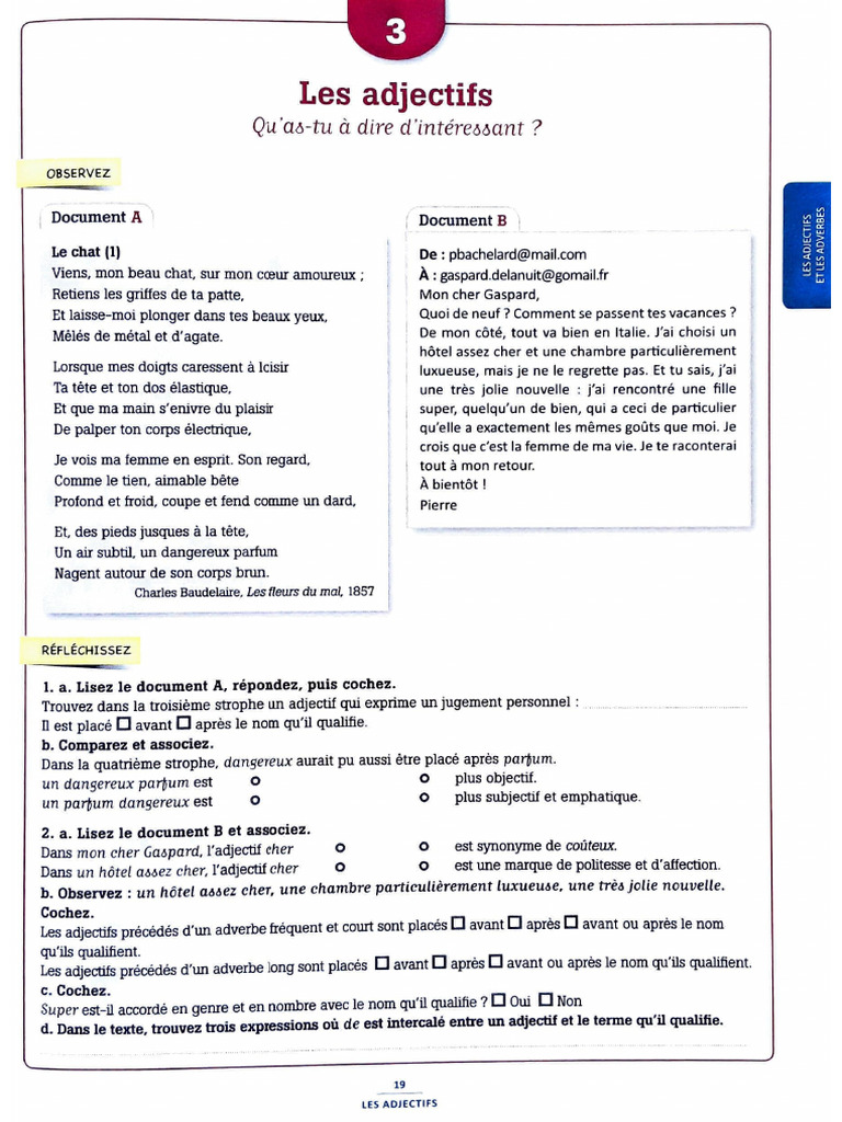 GEF - Les Adjectifs Et Les Adverbes | PDF