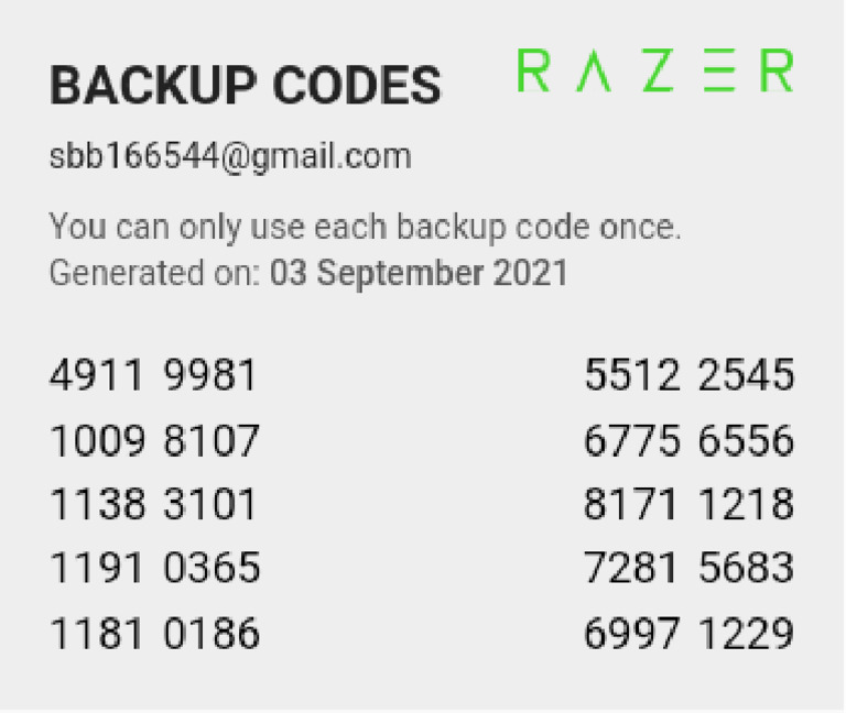 Razer Id Codes 1630679907454 | PDF