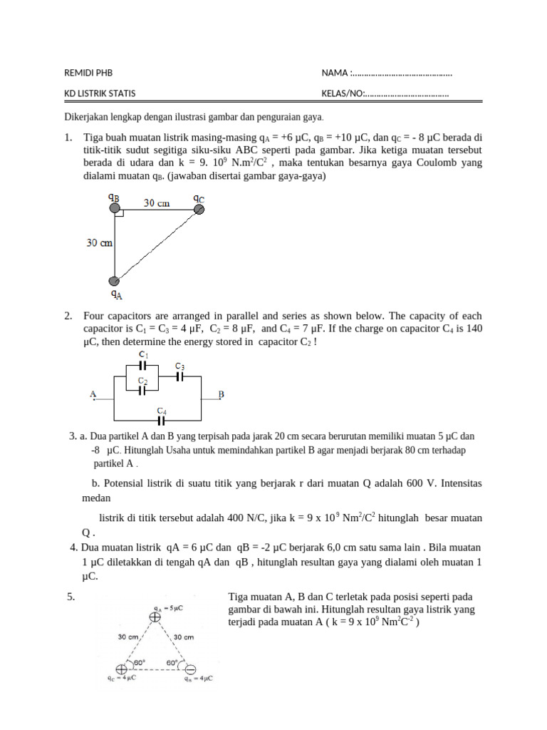 Remidi PHB Fisika Kelas Xii 3 | PDF