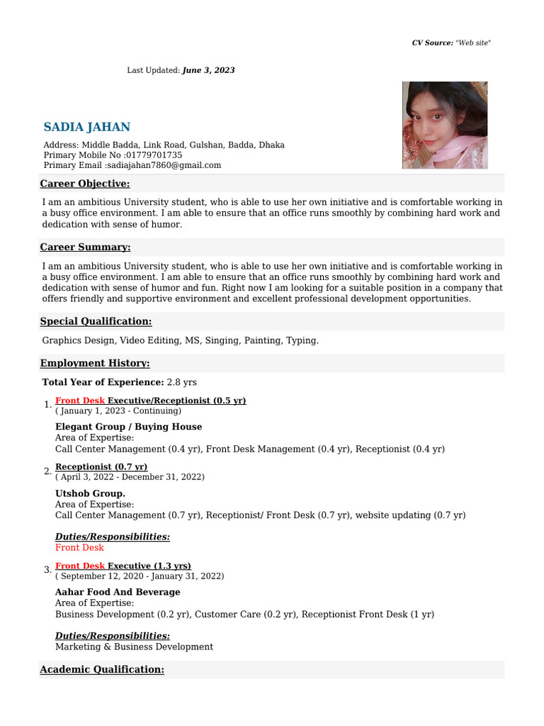 Sadia Jahan | PDF