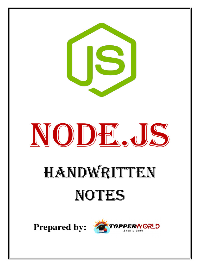 Full Stack Web Development Nodejs Unit Notes | PDF