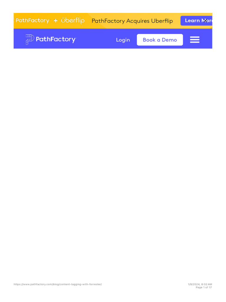Forrester X PathFactory - Content Tagging Best Practices (And How To ...