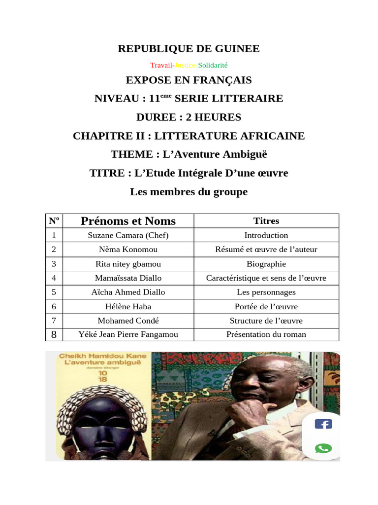 Cour de Français | PDF