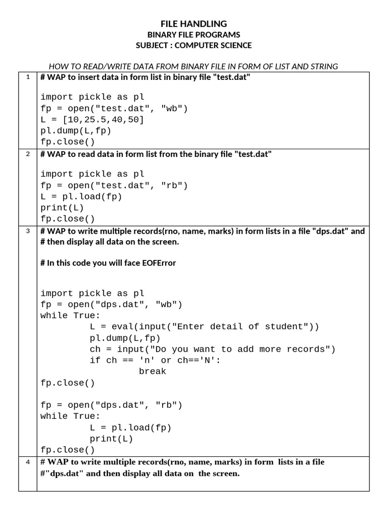 24) File Handelling-Viii | PDF