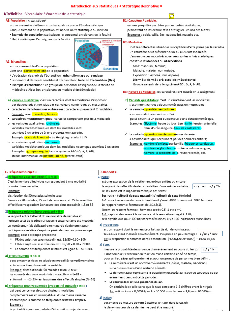 3 Introduction Aux Statistiques | PDF