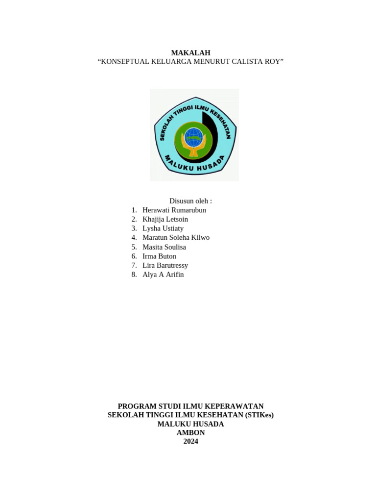 Teori Dan Model Adaptasi Sister Calista Roy Pendekatan Keperawatan | PDF
