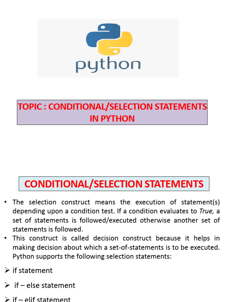 4)Python Review Conditional_statements | PDF