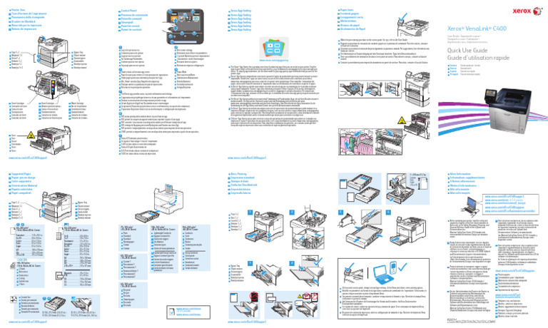 Xerox Versalink C400: Quick Use Guide Guide D'Utilisation Rapide | PDF