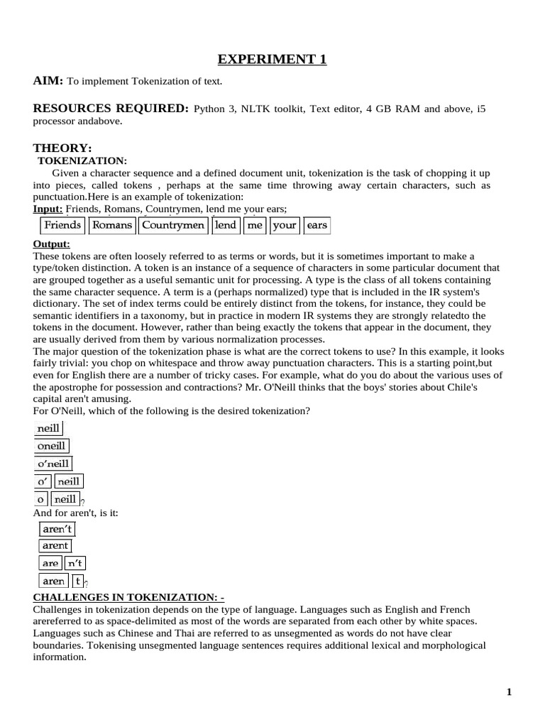 NLP Lab Manual | PDF