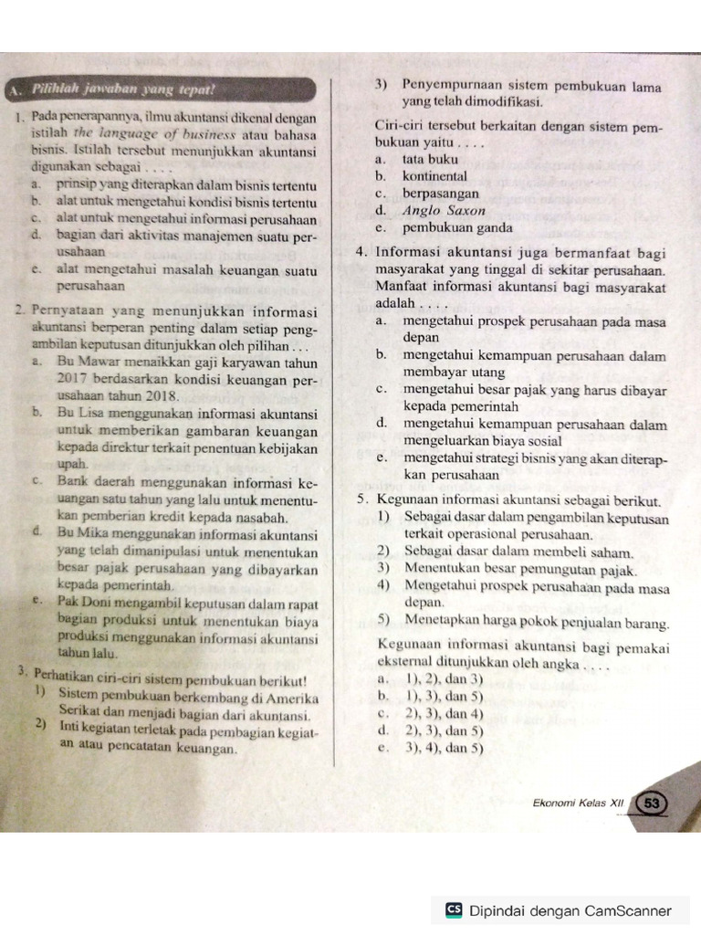 Latihan Soal KD. 2 Persamaan Dasar Akuntansi | PDF