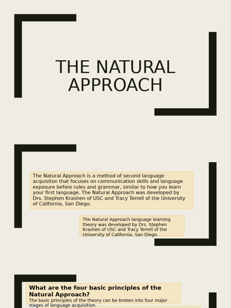 The Natural Approach | PDF