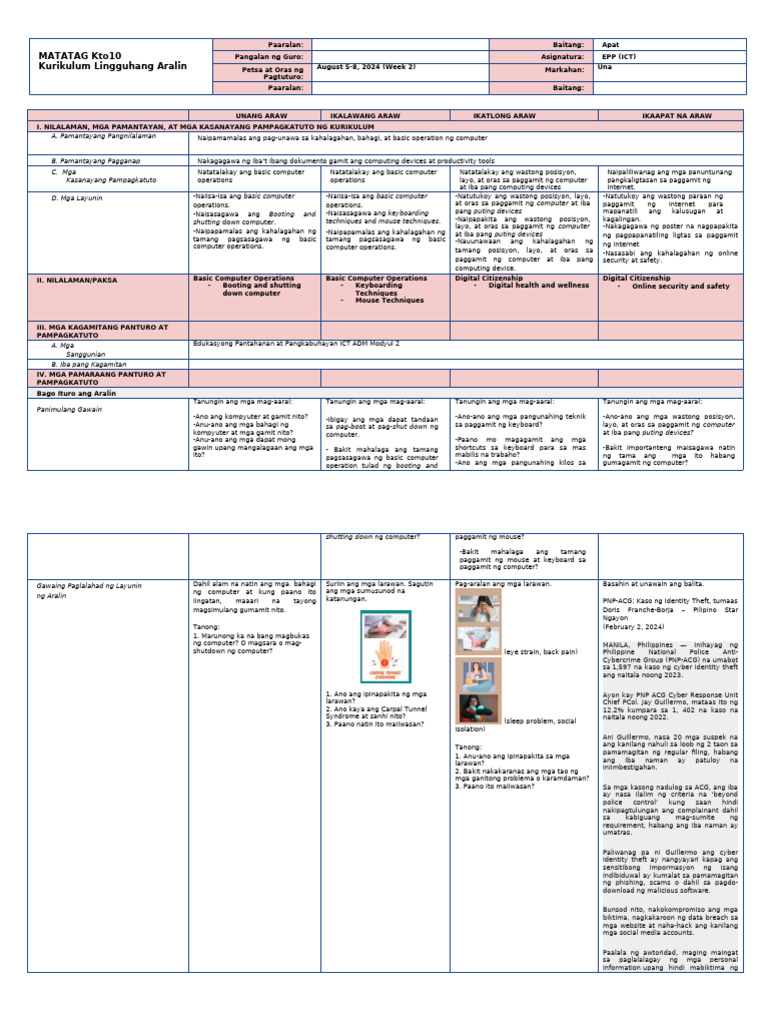 Q1 W2 Epp Matatag | PDF