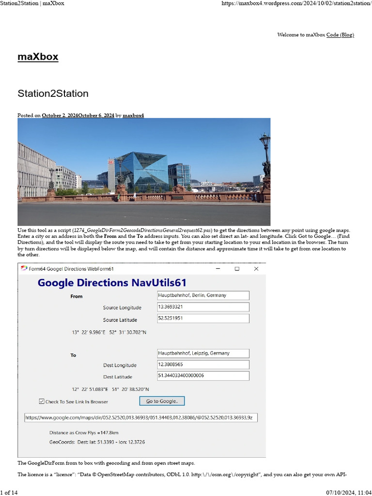 Maxbox Starter127 Station2station Travelmap | PDF