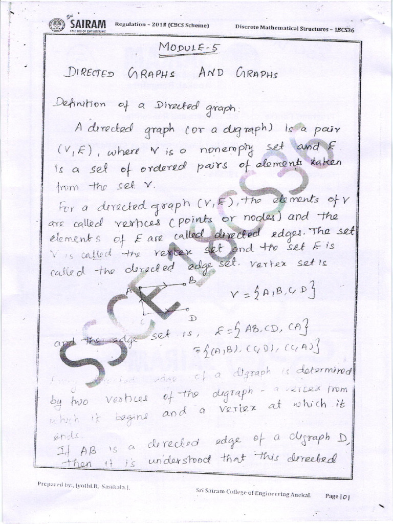 Discrete Mathematical Structures - 18CS36 Module-V | PDF