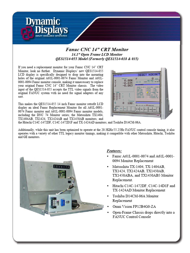 Fanuc CNC 14-Inch CRT Monitor | PDF