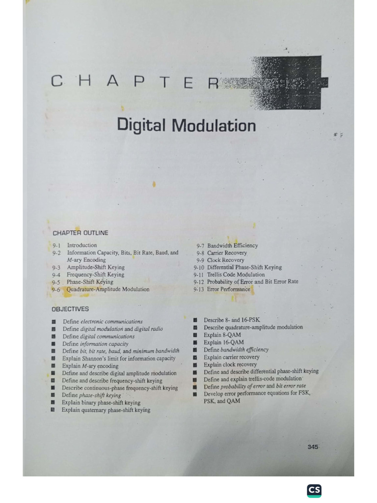Chapter 9 Digital Modulation | PDF
