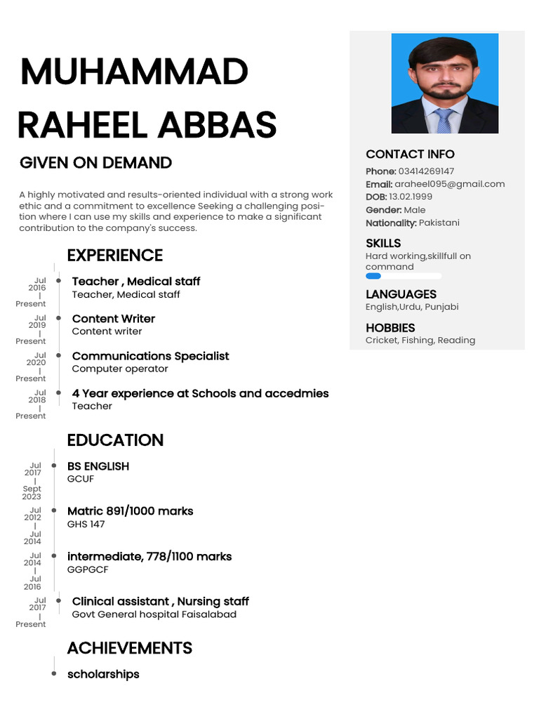 Muhammad - Resume - 281 | PDF