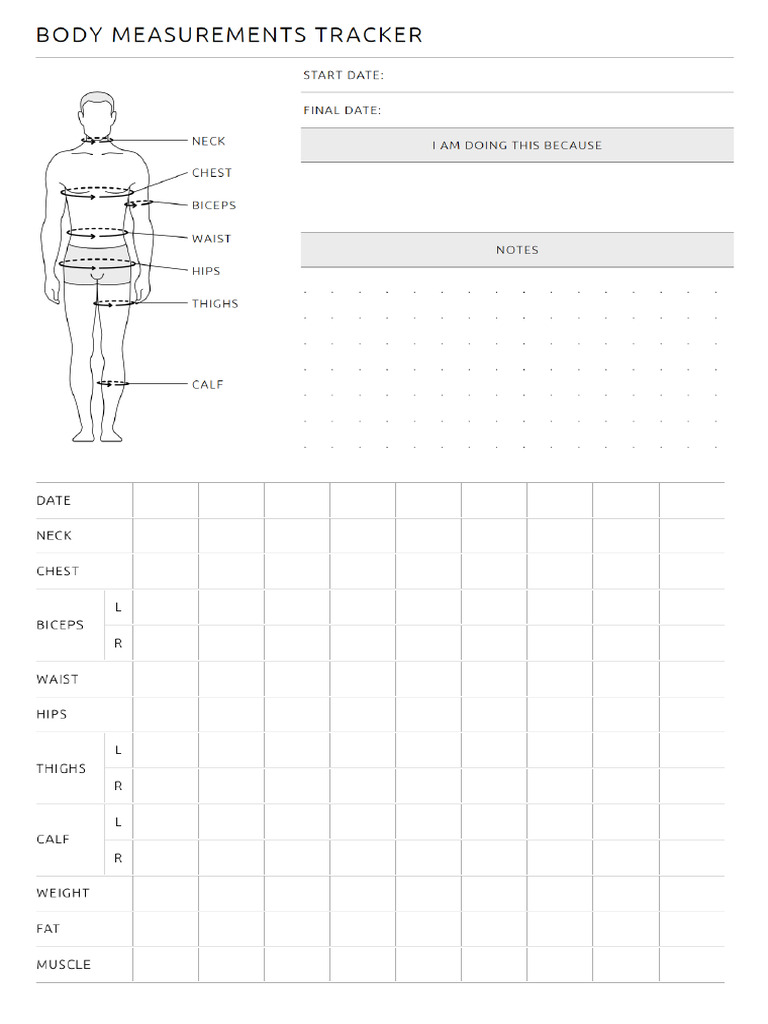 Body - Measurement - Tracker - Mal E-A4 | PDF