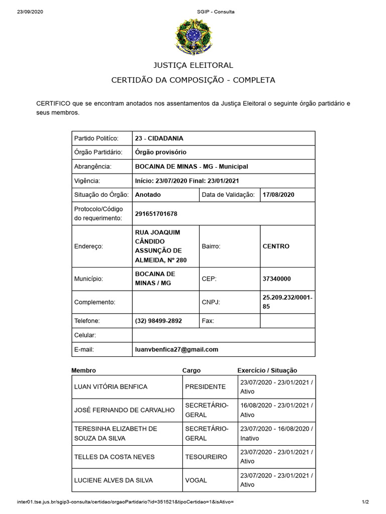 SGIP - Consulta | PDF