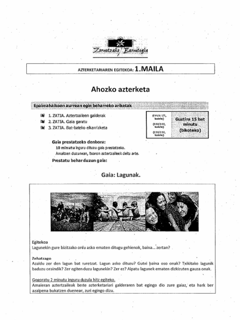 Azterketa B1 | PDF