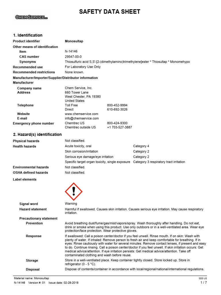N-14146 English Sds Us | PDF