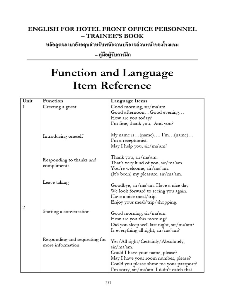 8.FO trainee book functions and language items | PDF