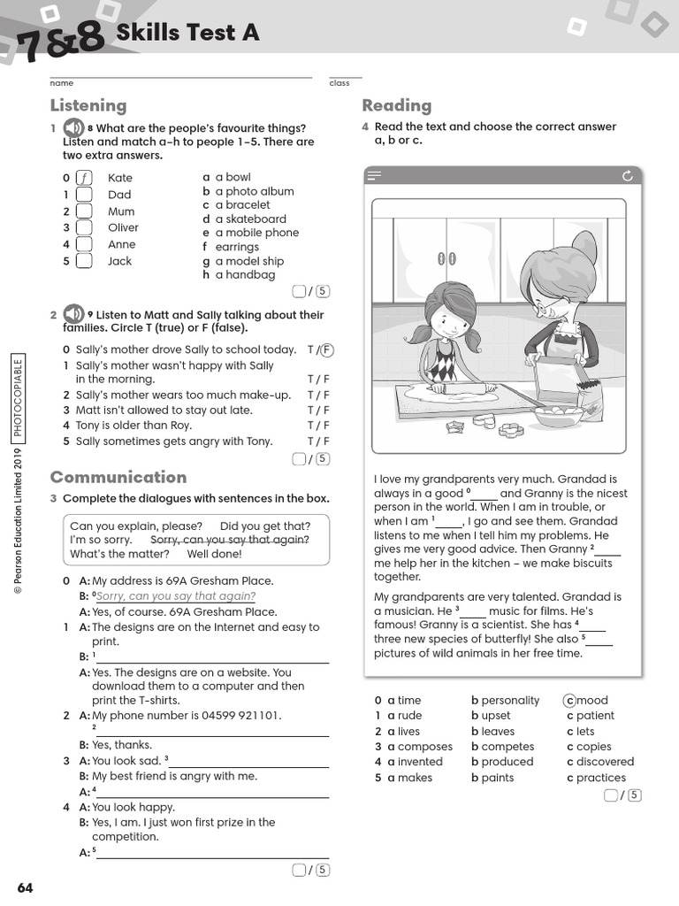 Skills_Tests_7_8_A_PDF | PDF