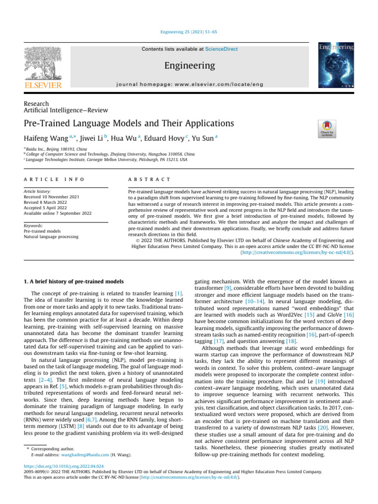 Pre Trained Models For NLP | PDF