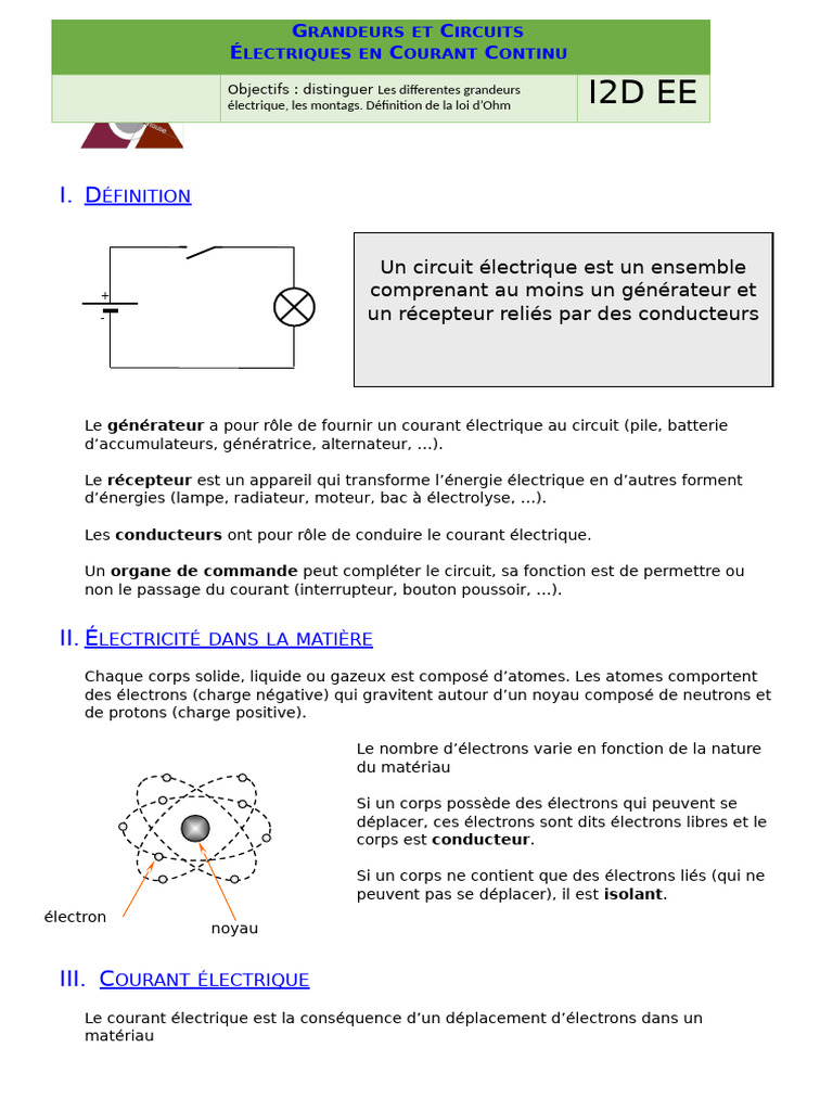 Cours Electricité | PDF