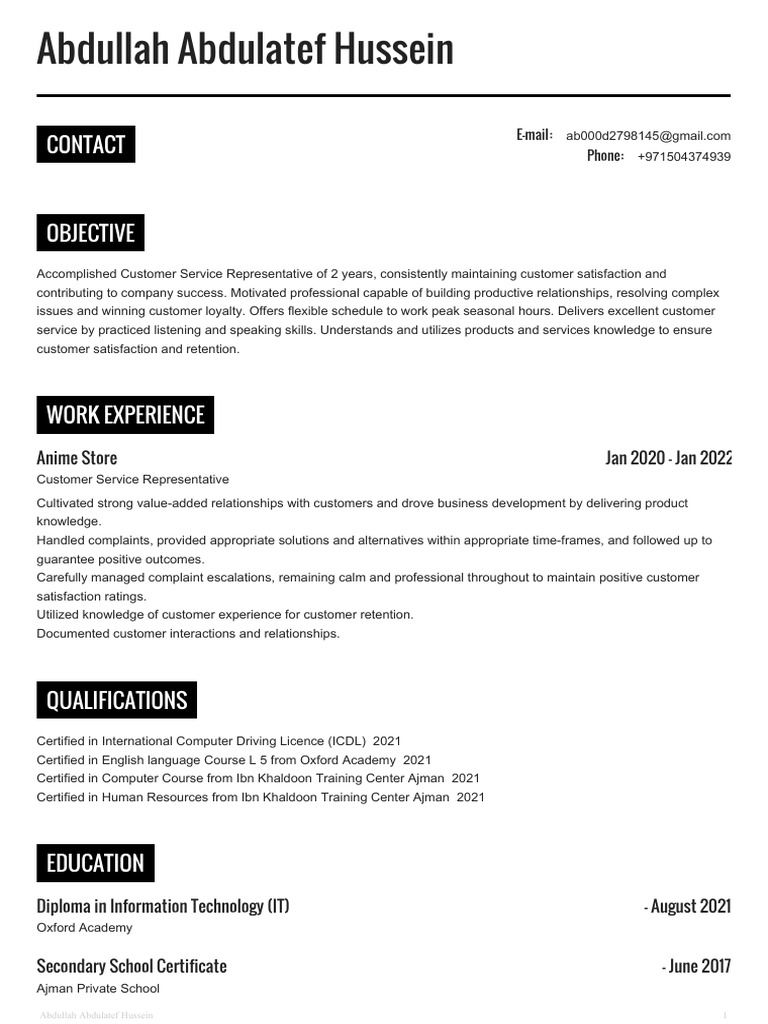 Abdullah CV | PDF
