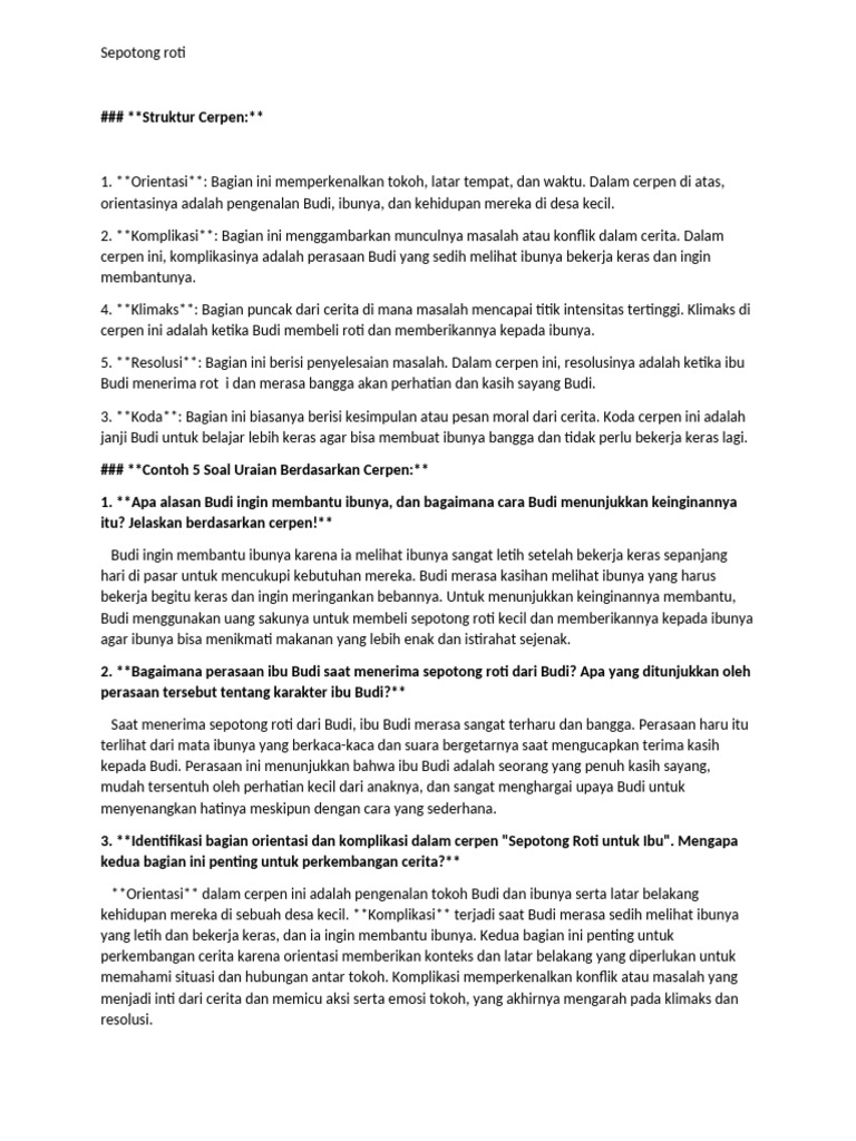 Struktur Cerpen | PDF
