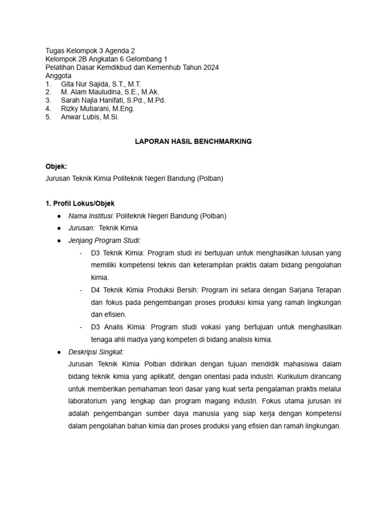 Tugas Benchmarking | PDF