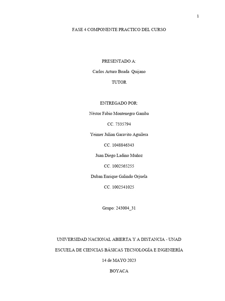 Fase4 - Componente Practico | PDF