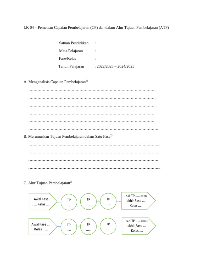LK 04 - Pemetaaan CP Ke ATP | PDF
