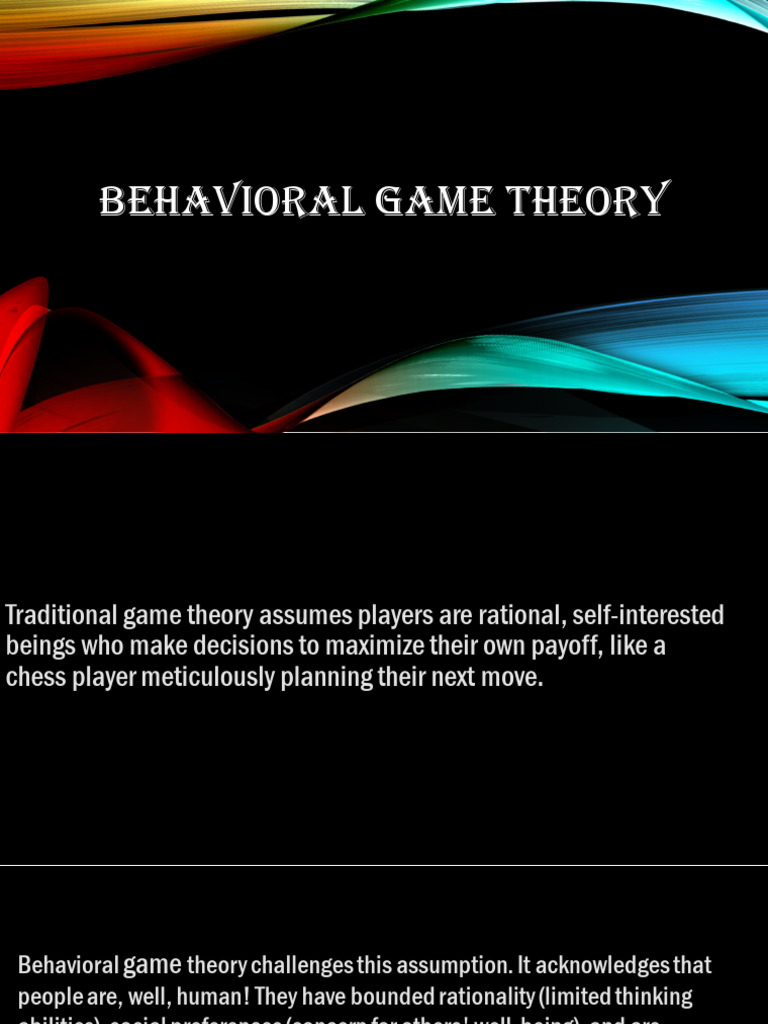 behavioral game theory | PDF