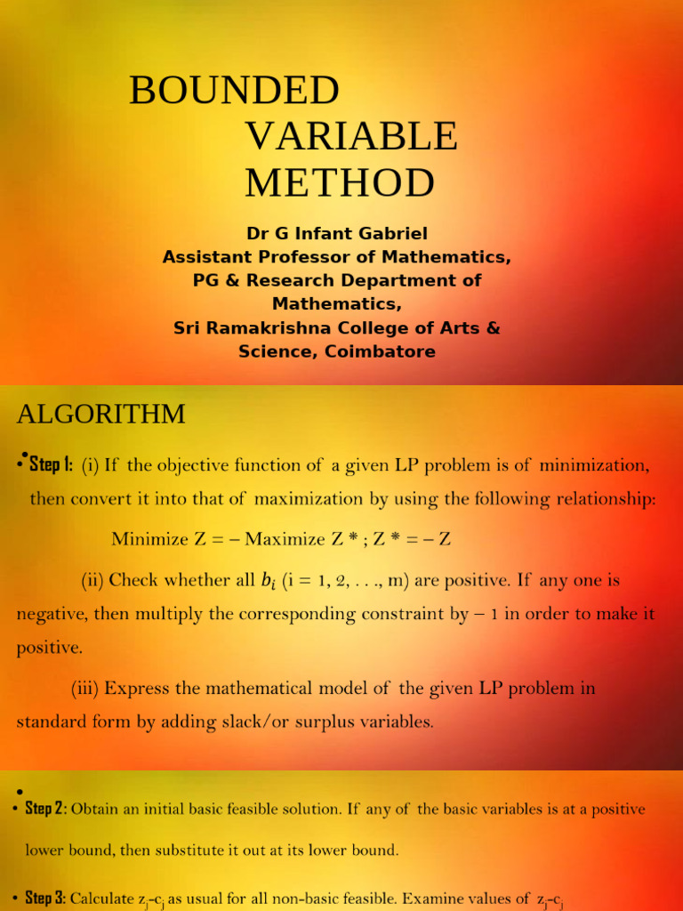 Bounded Variable Method | PDF | Home & Garden | Technology & Engineering