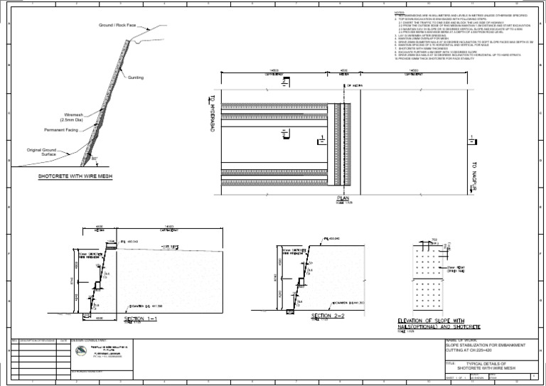 Shotcrete For Embankment Cut Slope | PDF