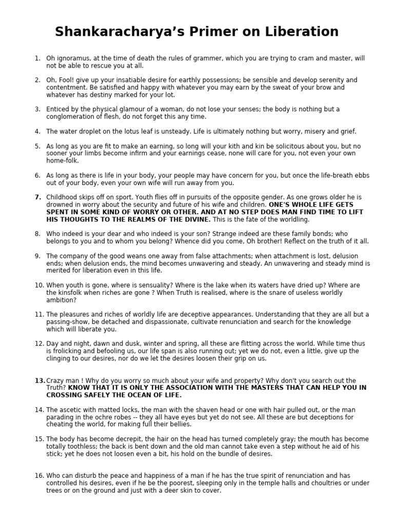 Shankaracharya's Critical Text | PDF