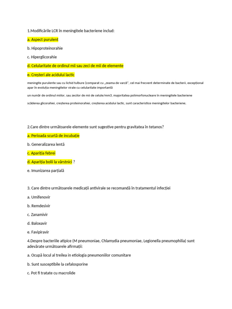 grile examen inf 2021 | PDF