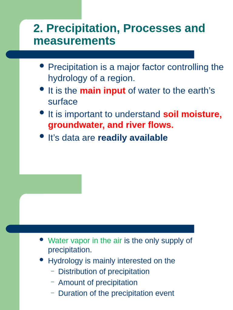 Precipitation Mechanisms and Measurements | PDF