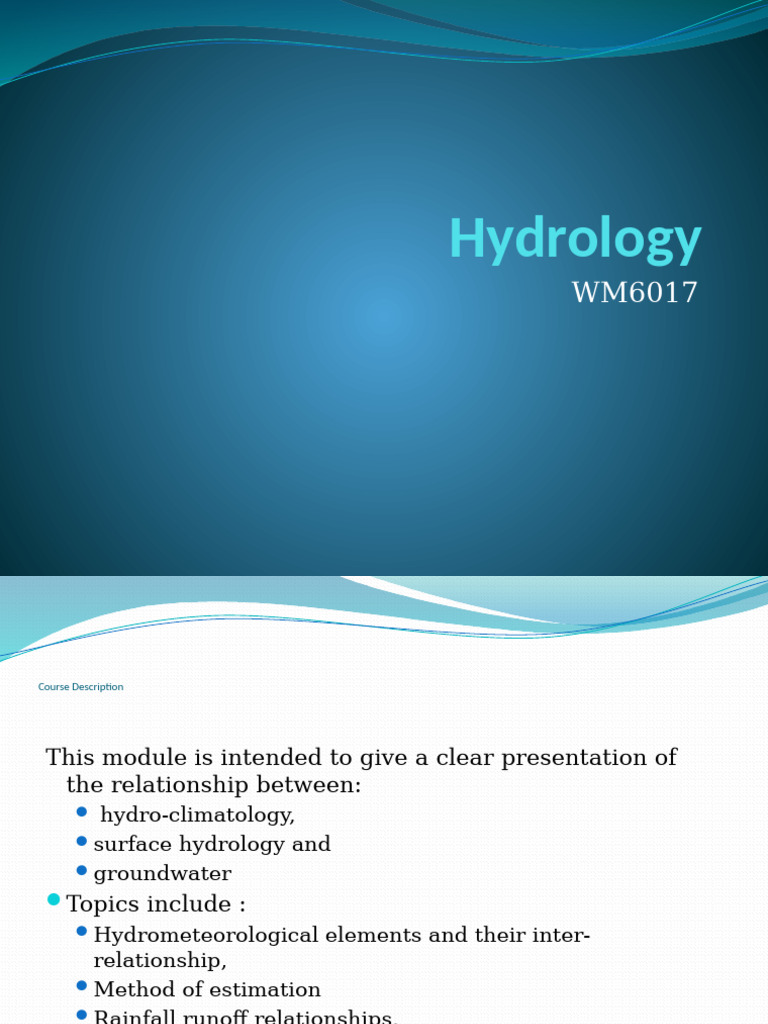 Chapter 1 - PPT - Class - AF | PDF | Hydrology | Groundwater