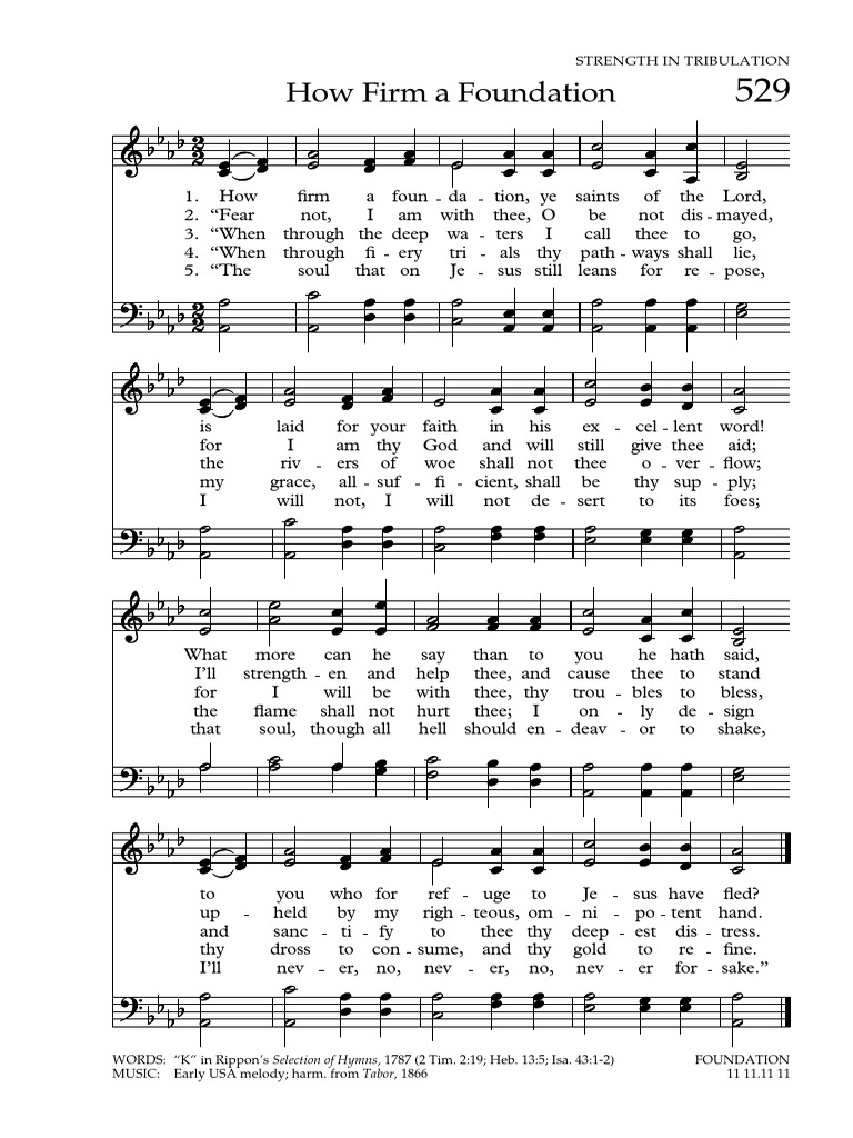 How Firm a Foundation | PDF