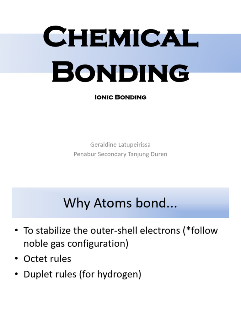 Chemical Bonding | PDF