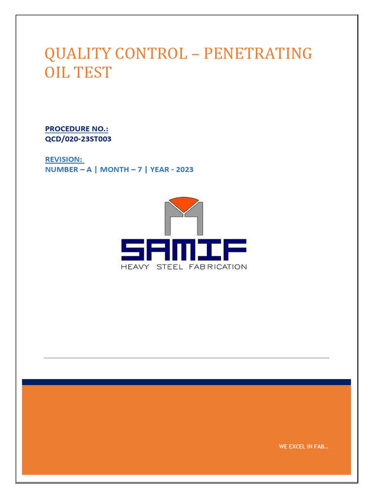 Oil Test | PDF