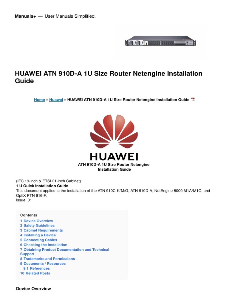 Huawei Router Installation Guide | PDF