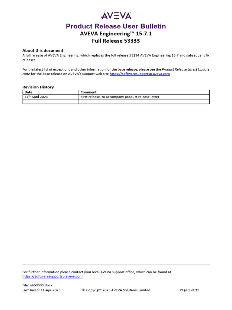 Product Release User Bulletin | PDF