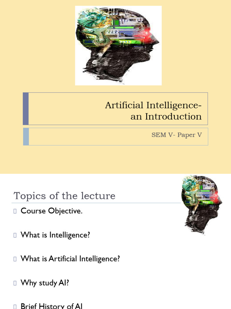 Artificial Intelligence Lec1 | PDF