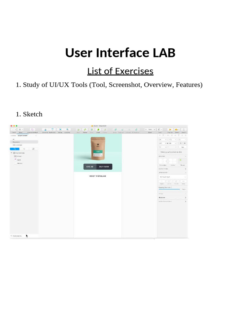 UI Exercises | PDF
